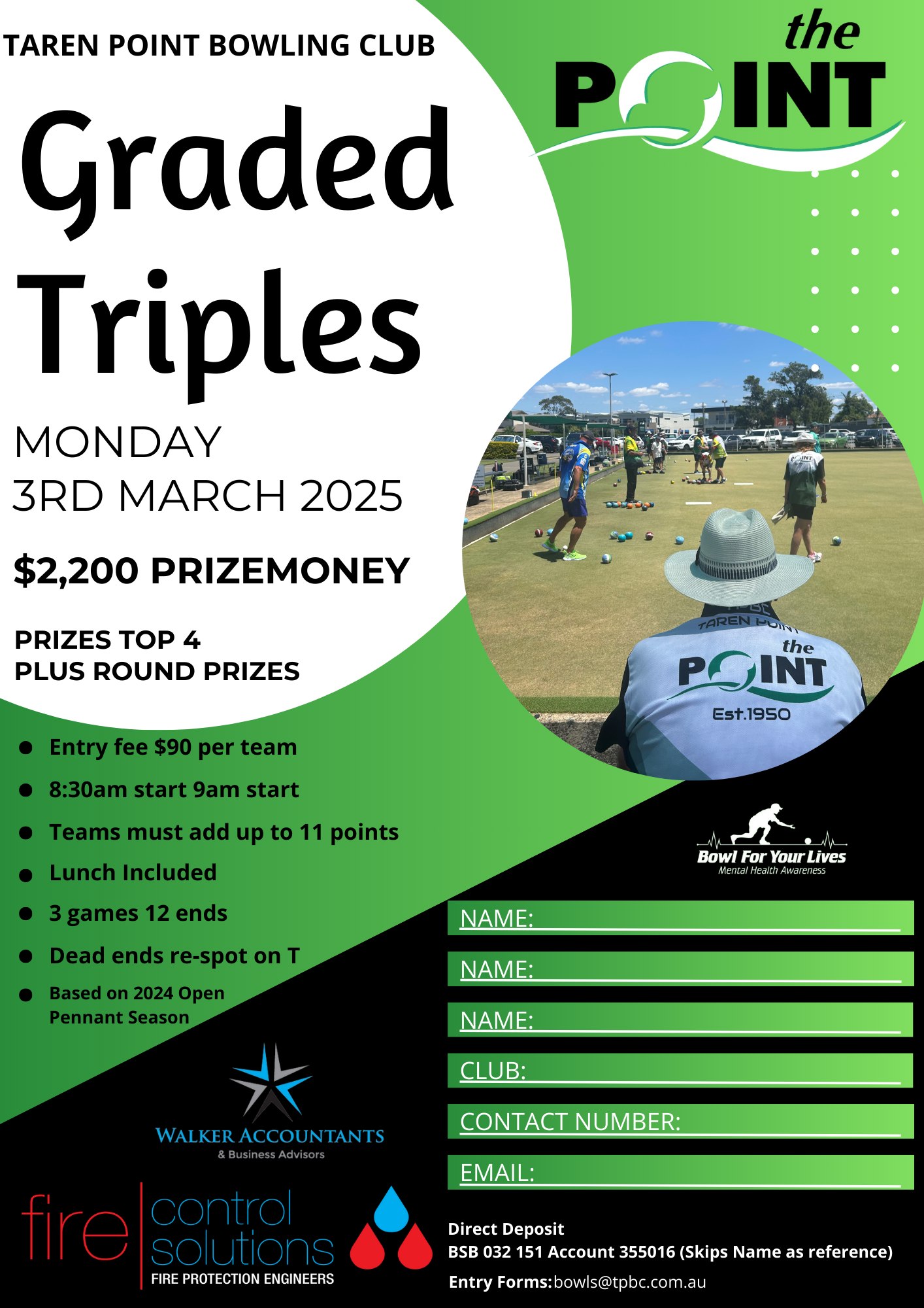 Taren Point Graded Triples - LawnBowls.com