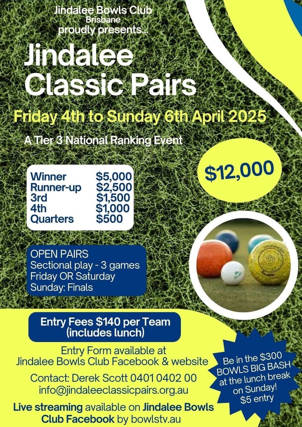 Jindalee Classic Pairs - LawnBowls.com