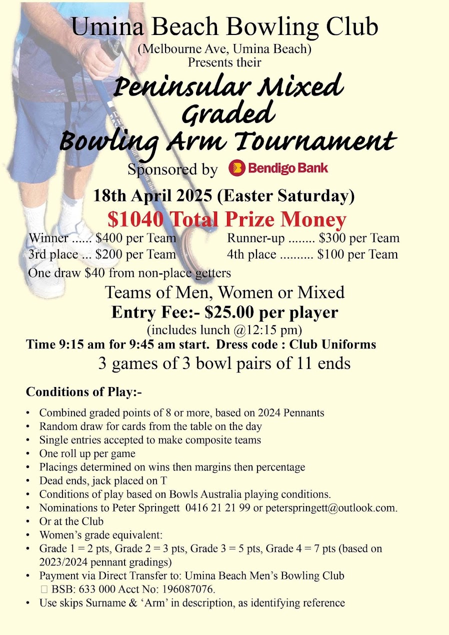 Peninsular Mixed Graded Bowling Arm - LawnBowls.com