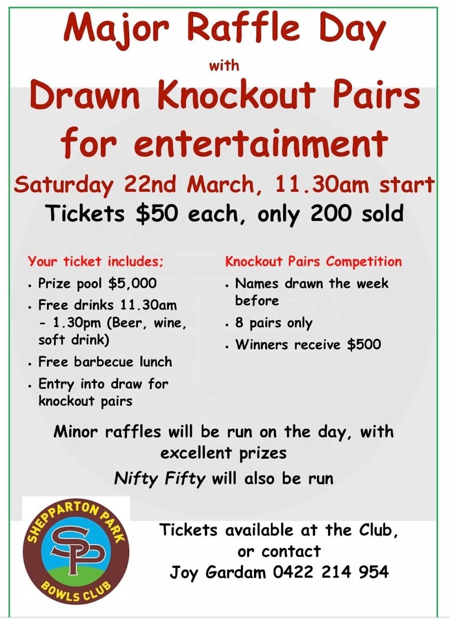 Drawn Knockout Pairs - LawnBowls.com