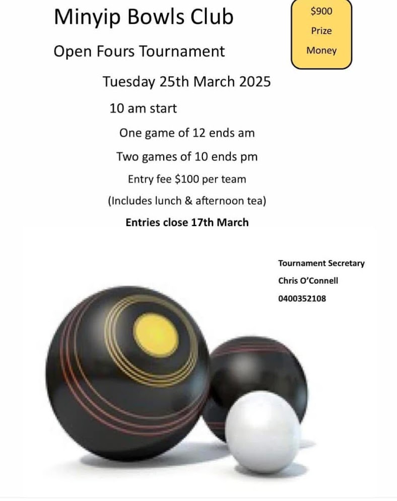 Minyip Open Fours - LawnBowls.com